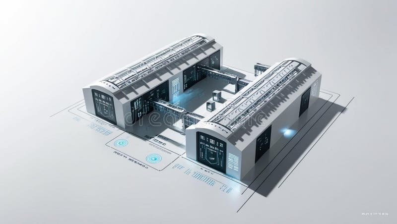 Modern Prison with Integrated Artificial Intelligence Stock ...