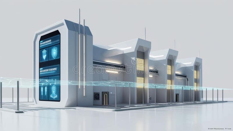 Modern Prison with Integrated Artificial Intelligence Stock ...