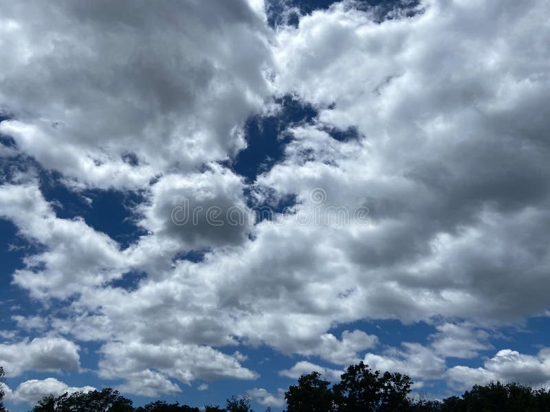 Pretty Cloud Formations on a Windy Day Stock Image - Image of nature ...