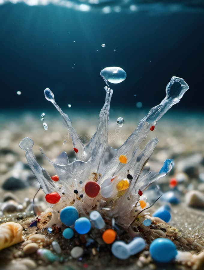 Photo of the Problem of Microplastics in Water, Concept of Pollution ...