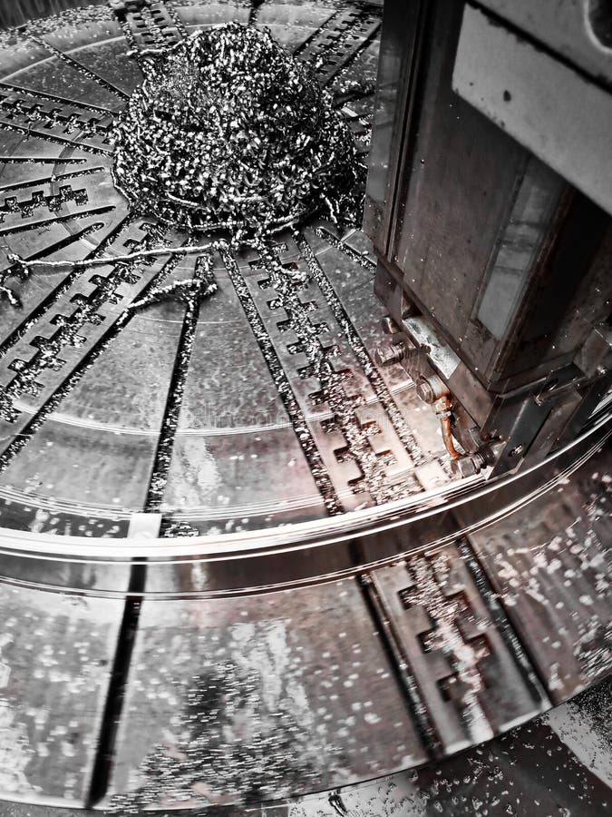 Photo Production Process Metal Processing with a Tool Cutter on a ...