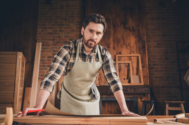 Photo of Professional Builder Guy Open Scheme Working on Building Plan ...