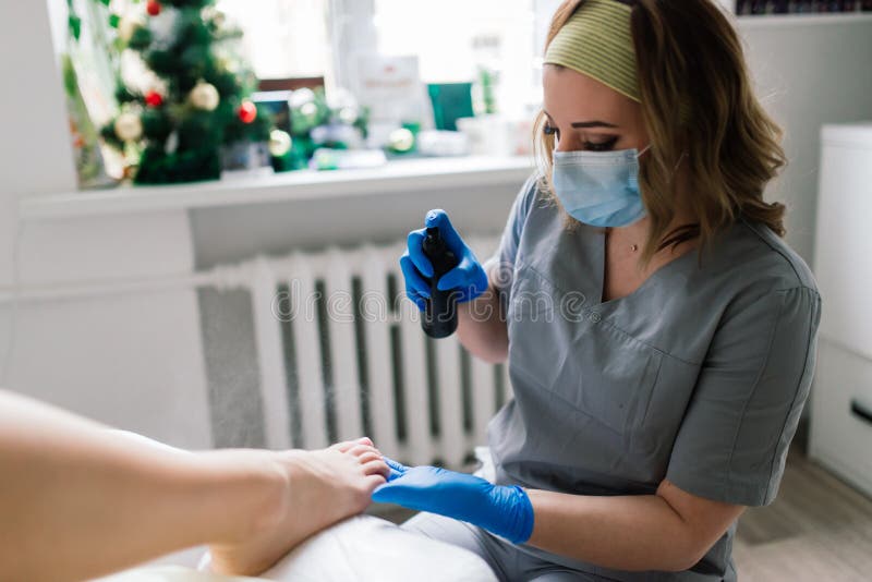 Photo of the Professional Pedicure Process with the Model Stock Image ...