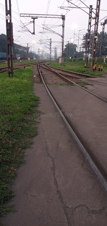 Photo of Railway Track Line Stock Image - Image of line, architecture ...