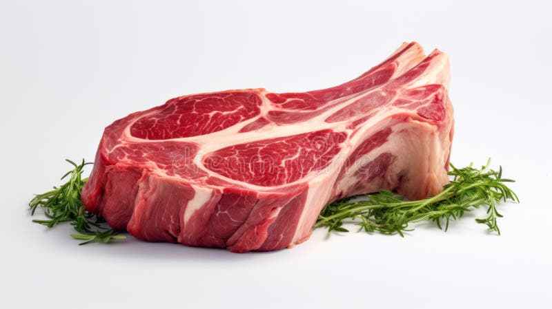 Photo of a Raw Meat on a White Background Stock Illustration ...