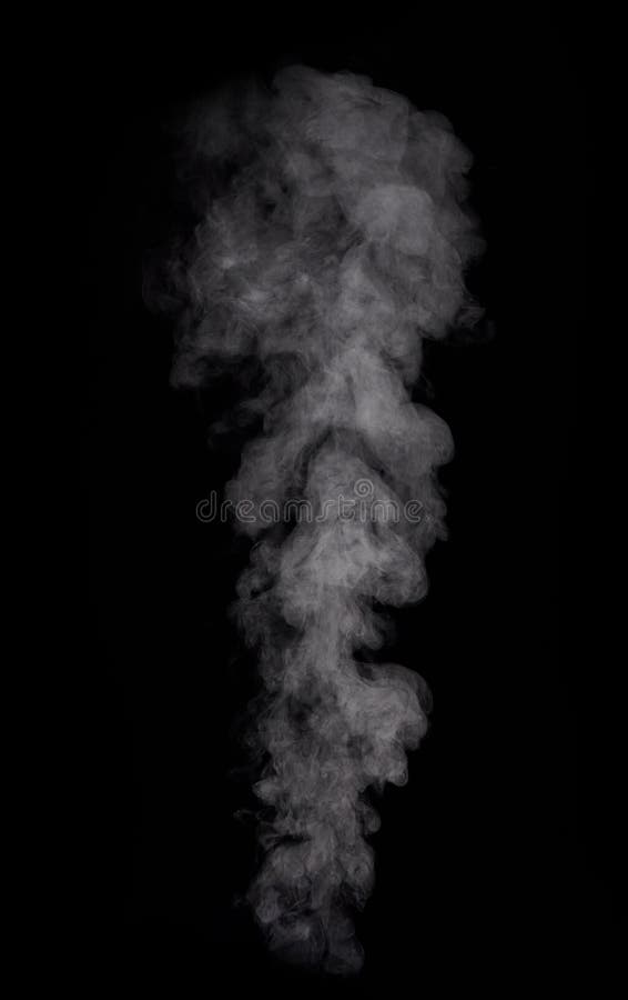 Photo of Real White Steam of Boiling Water on Black Background Stock ...