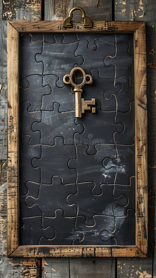 Photo Realistic As Blackboard with Puzzle Pieces and Lightbulb Concept ... Photo Realistic As Blackboard with Puzzle Pieces and Lightbulb Concept ...