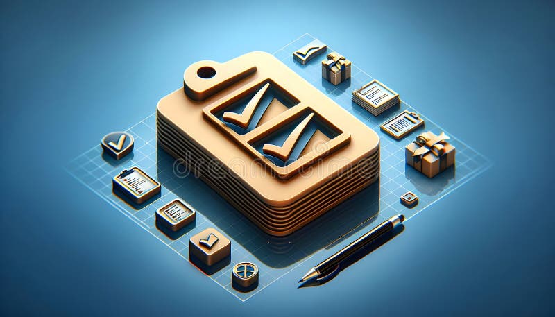 Photo Realistic As Checklist Icon with Ample Space for Text and ...