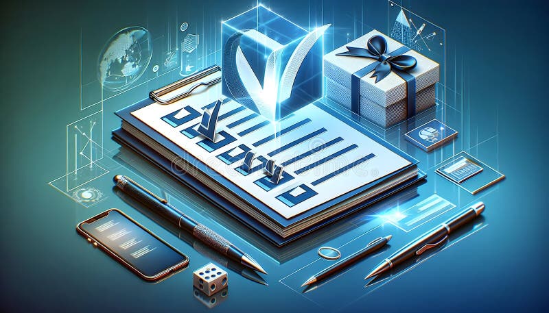 Photo Realistic As Checklist Icon with Ample Space for Text and ...