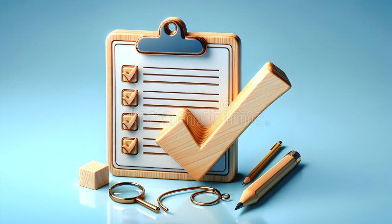 Photo Realistic As Checklist Symbol with Blank Area for Personalized ...