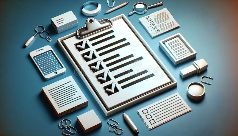 Photo Realistic As Checklist Symbol with Blank Area for Personalized ...