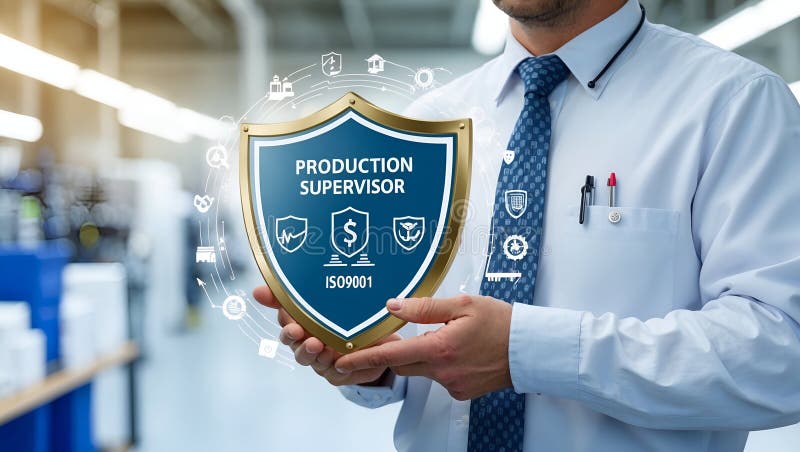 Photo Realistic As Production Supervisor with Process Diagram and ...