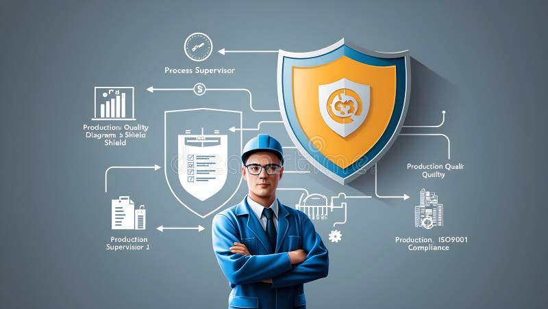 Photo Realistic As Production Supervisor with Process Diagram and ...