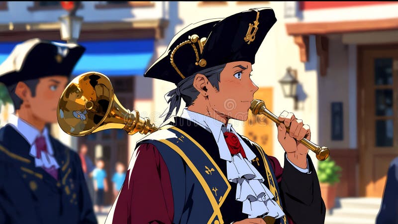 Photo Realistic As Town Crier with Bell and Scroll Concept As an Image ...