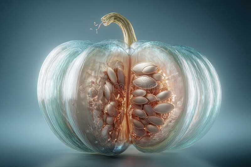 Photo Realistic CGI Render of a Translucent Pumpkin Revealing Its Inner ...