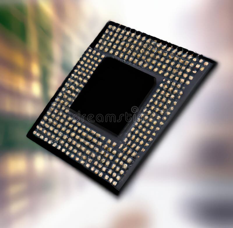 Photo Realistic 3D Illustration of Computer Chip Stock Illustration ...