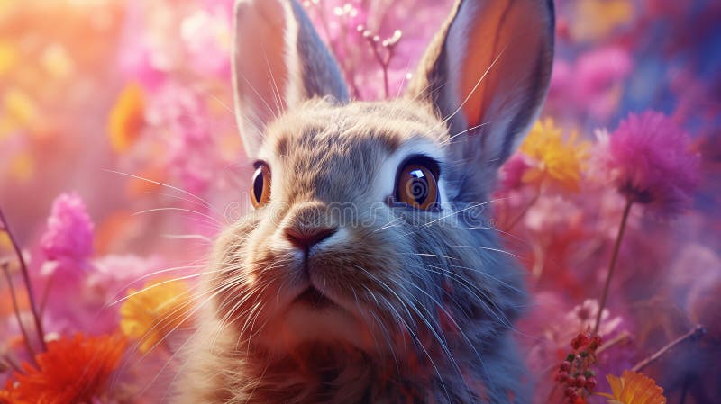 Photo Realistic Easter Bunny Stock Photo - Image of festive, hues ...