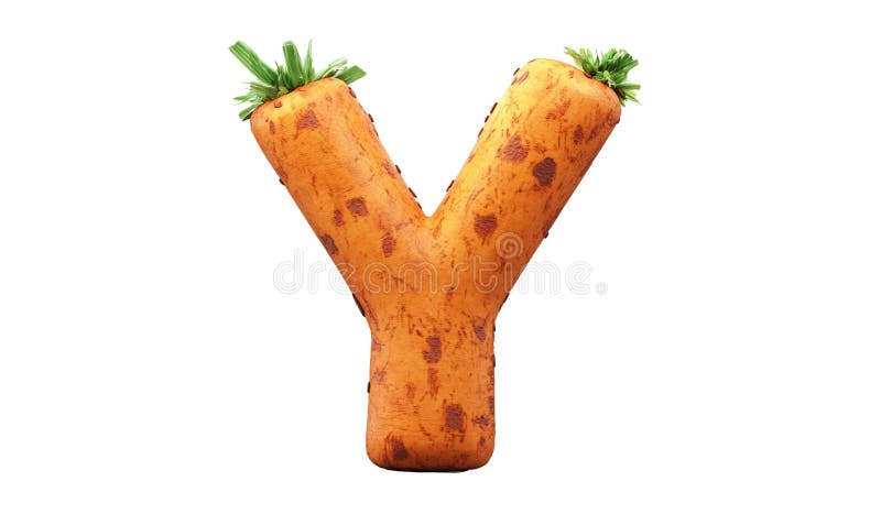 Photo Realistic Image of the Alphabet Letter Y with a Vegetable Theme ...