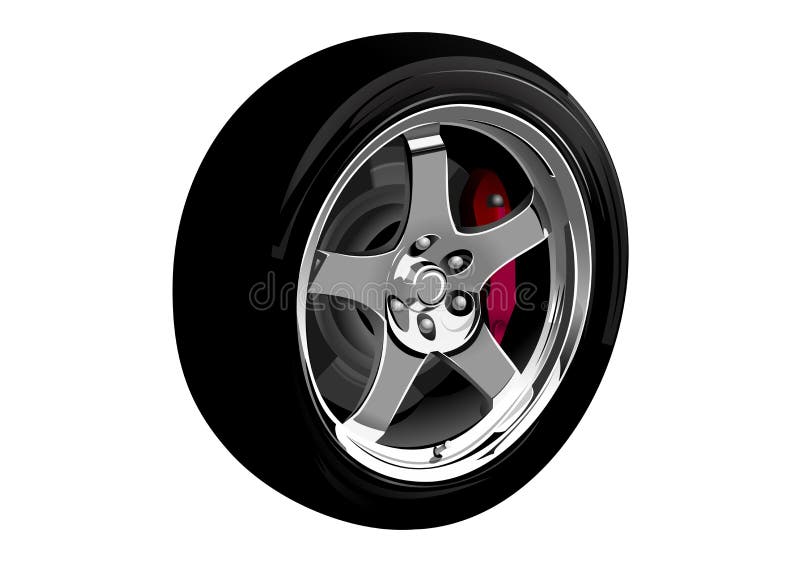 Photo-realistic Vectorillustratie Van Autowiel Stock Illustratie ...