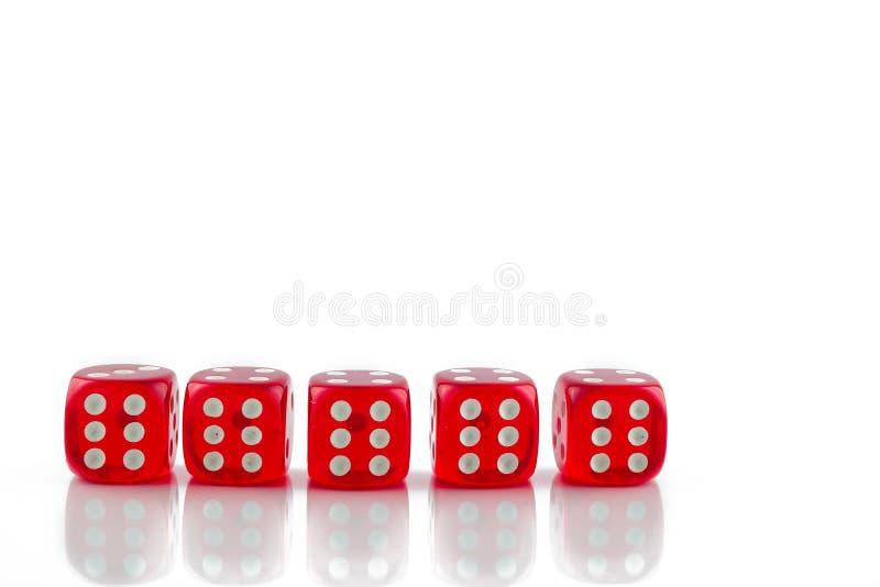 Photo of Red Casino Dice on White Background Stock Photo - Image of ...