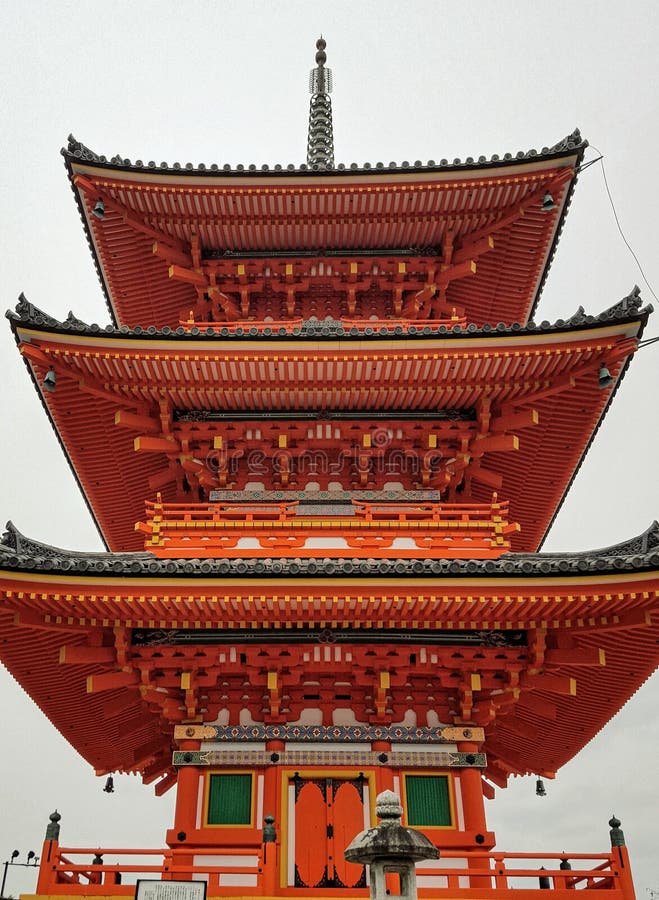 Photo of a Red Japanese Pagoda Stock Image - Image of temple, asia ...
