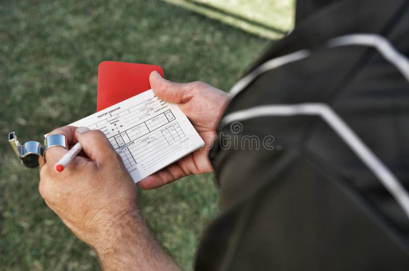 Photo of Referee Writing Report Stock Photo - Image of coach, match ...