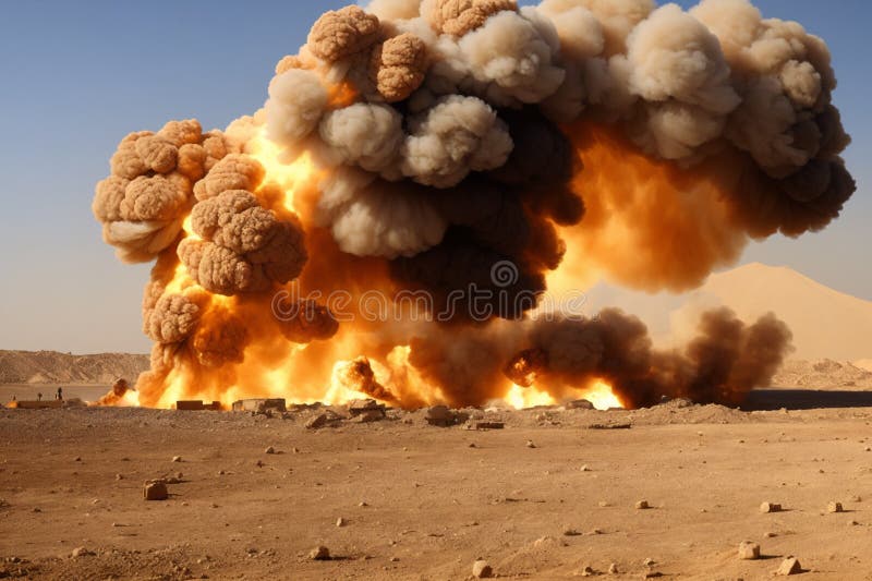 Photo of a Staged Explosion Stock Illustration - Illustration of ...