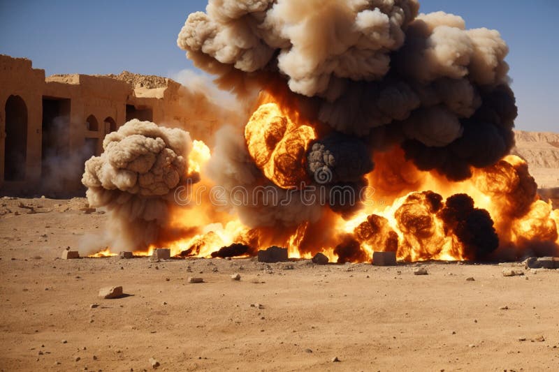 Photo of a Staged Explosion Stock Illustration - Illustration of ...