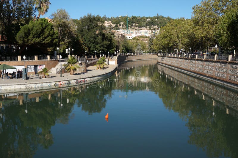 River in Granada Spain editorial photography. Image of reflection ...
