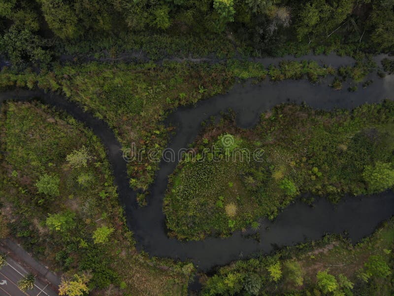 Photo of the River and the Landscape Top View, Texture for Design Stock ...