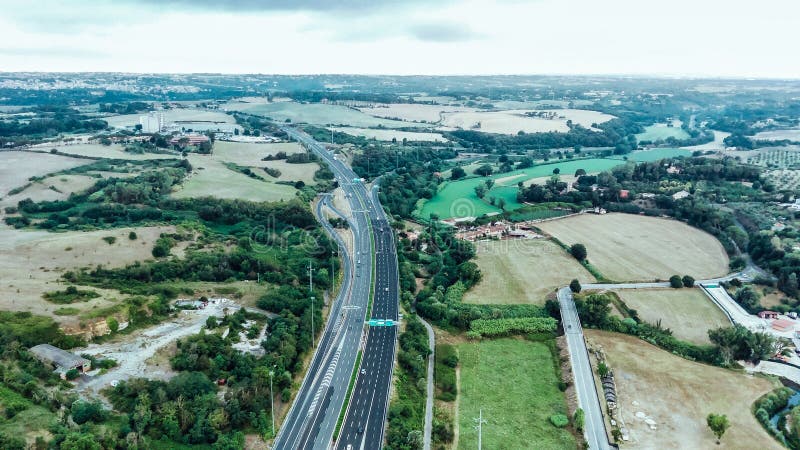 Photo of the Road Junction from a Bird S Eye View Stock Image - Image ...
