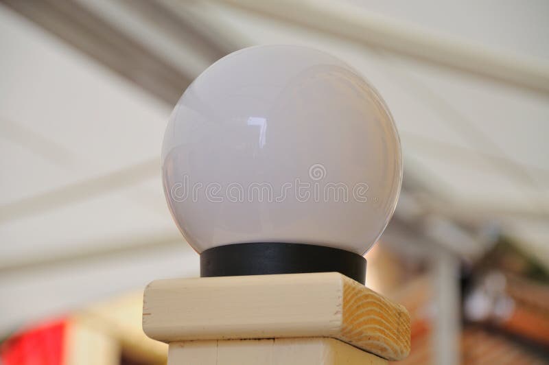 A photo of round lamps stock photo. Image of street, column - 37083360