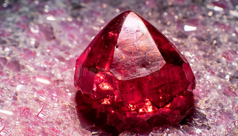 Photo of Ruby Texture with Crystal Structure Stock Illustration ...