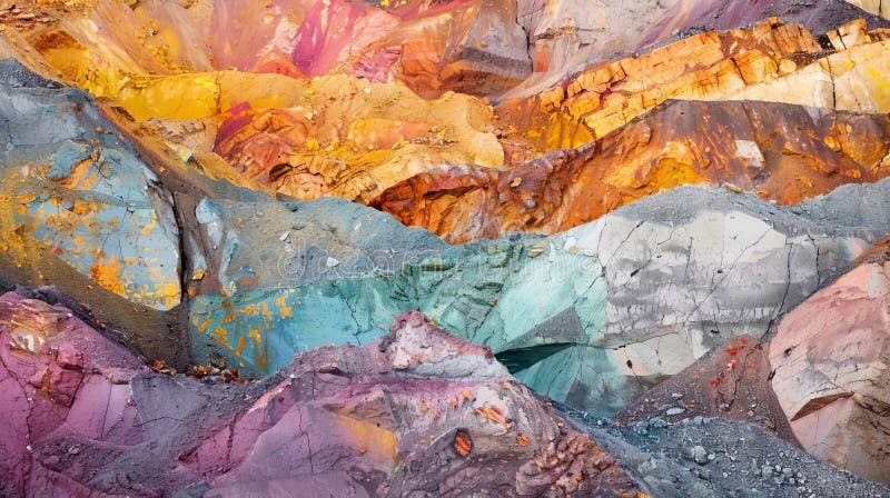 Photo of a Scenic and Colorful View of a Gold Mining Site Stock ...