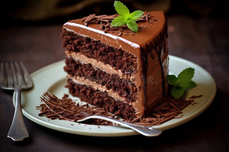 Photo of a Scrumptious Chocolate Cake, Generative Ai Stock Illustration ...