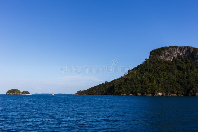 Photo of sea, hill, sky stock photo. Image of long, mountain - 89975976
