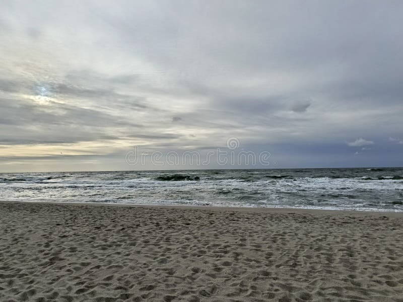 Photo Sea Storm Twilight and Setting Sun, Very Beautiful Stock Photo ...