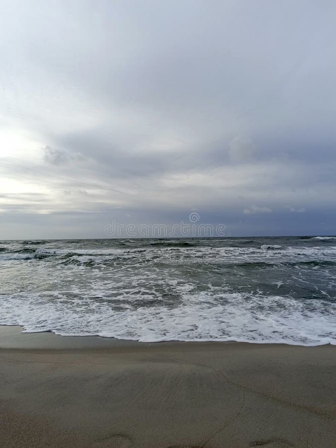 Photo Sea Storm Twilight and Setting Sun, Very Beautiful Stock Photo ...