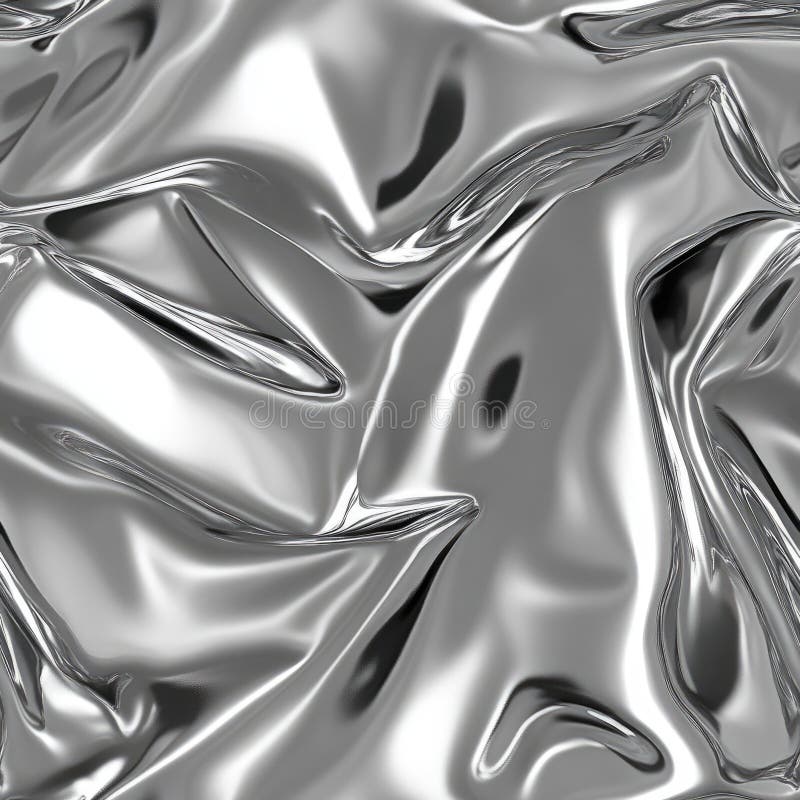 Photo of a Seamless Polished Chrome Texture, Glossy Surface Stock Image ...