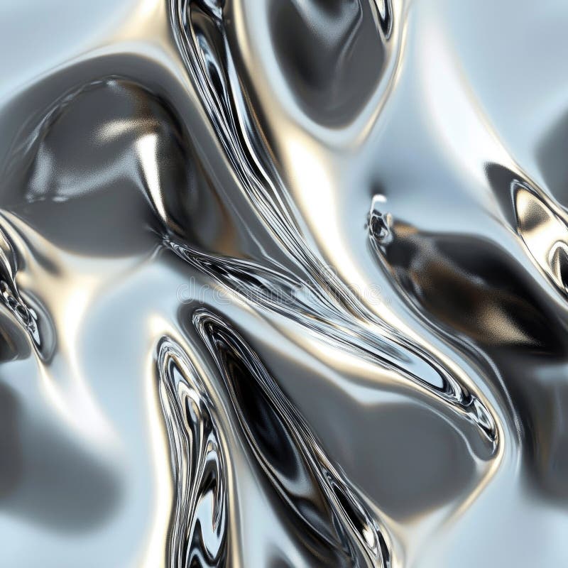 Photo of a Seamless Polished Chrome Texture, Glossy Surface Stock Photo ...