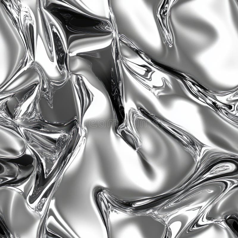 Photo of a Seamless Polished Chrome Texture, Glossy Surface Stock Photo ...