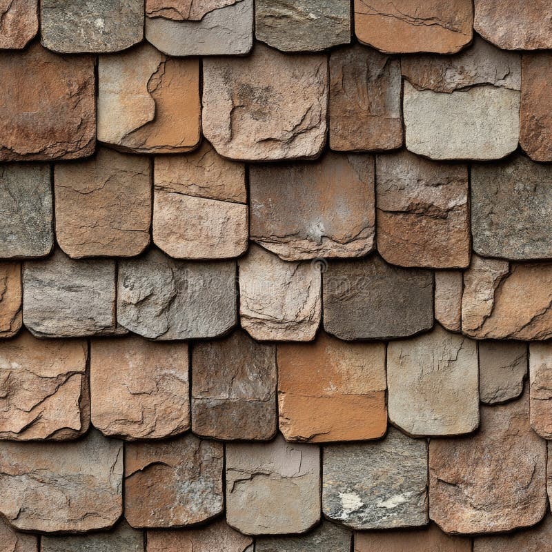Photo of a Seamless Roof Tile Texture with Textured Brown Shingles ...