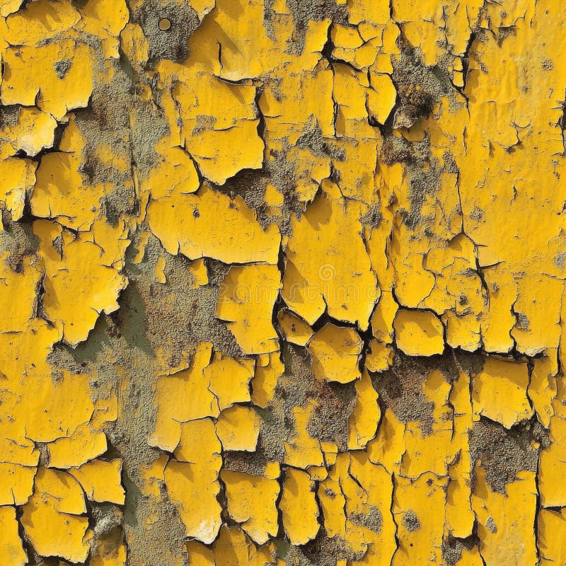 Photo of a Seamless Rusty Metal Texture with Peeling Yellow Paint Stock ...