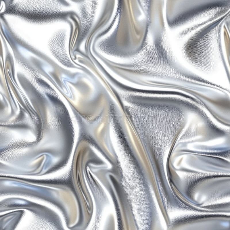 Photo of a Seamless Smooth Silver Texture Stock Image - Image of fabric ...