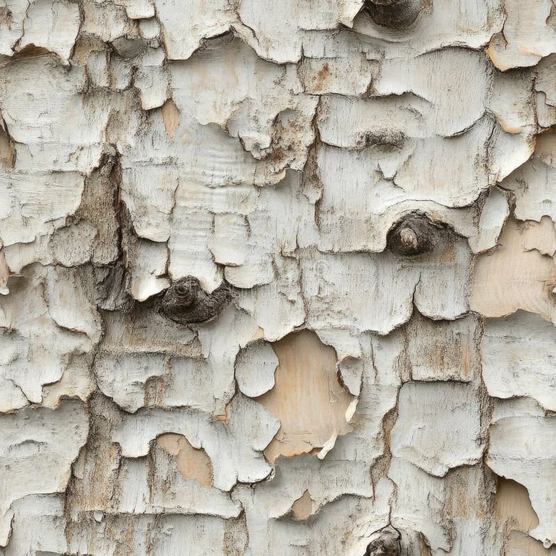 Photo of a Seamless Texture of Birch Bark with Peeling Sections Stock Photo - Image of shadows ...