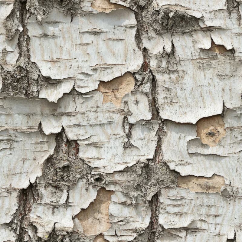 Photo of a Seamless Texture of Birch Bark with Peeling Sections Stock Photo - Image of texture ...