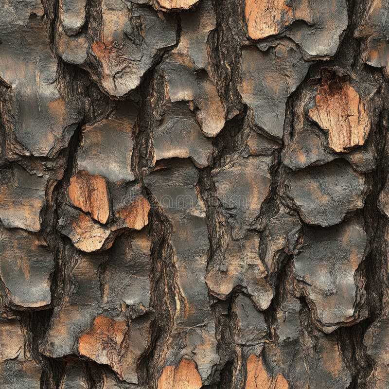 Photo of a Seamless Texture of Pine Bark Stock Image - Image of ...