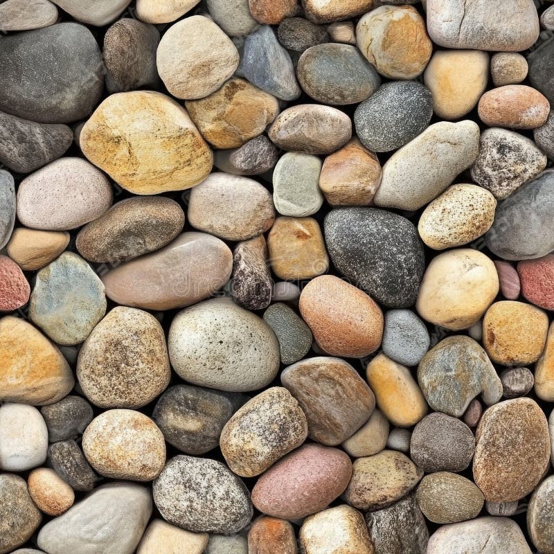 Photo of a Seamless Texture of River Rock Stock Image - Image of soft ...