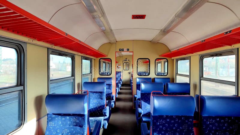 A Photo of Seats Inside a Train Stock Image - Image of table, seat ...