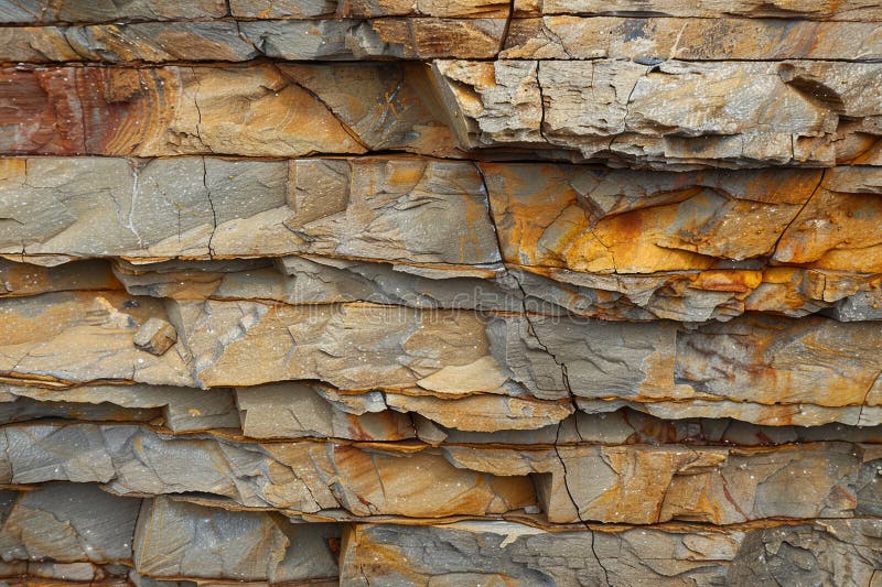 Photo of Sedimentary Layered Rock Texture. Background Texture for ...